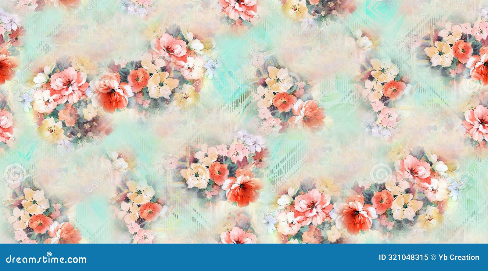 All Over Flower. Pateen.Flower All Over. All Over Design. Digital Print ...
