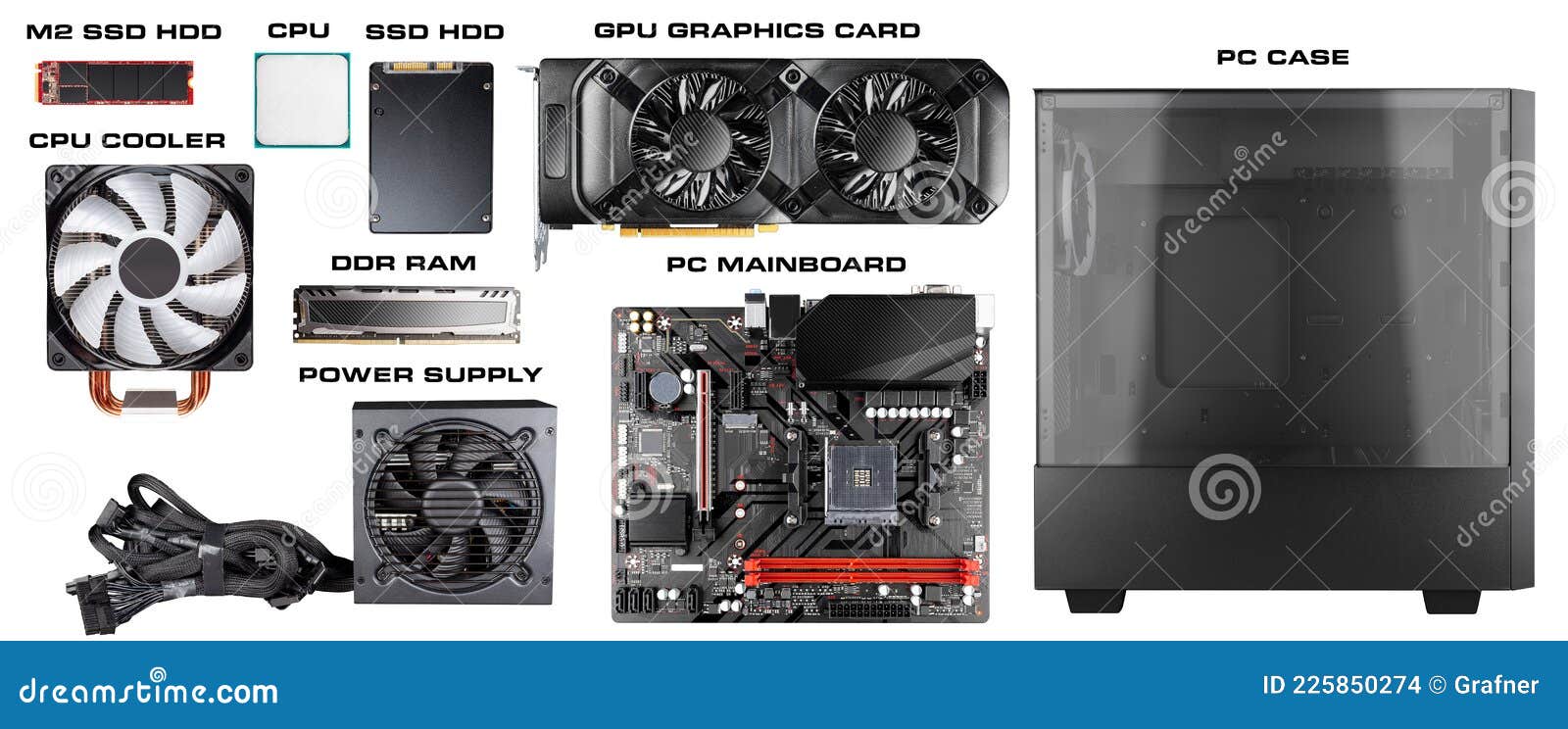 All Parts and Components for Modern Desktop Computer. Mainboard Power ... All Parts and Components for Modern Desktop Computer. Mainboard Power ...