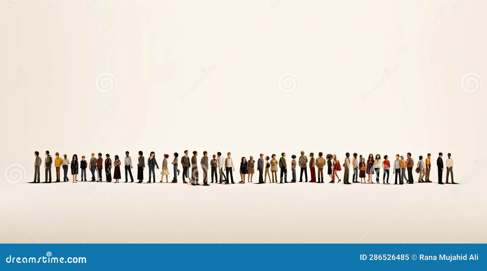 All People Together in Minimalistic Picture Generative AI Stock ...