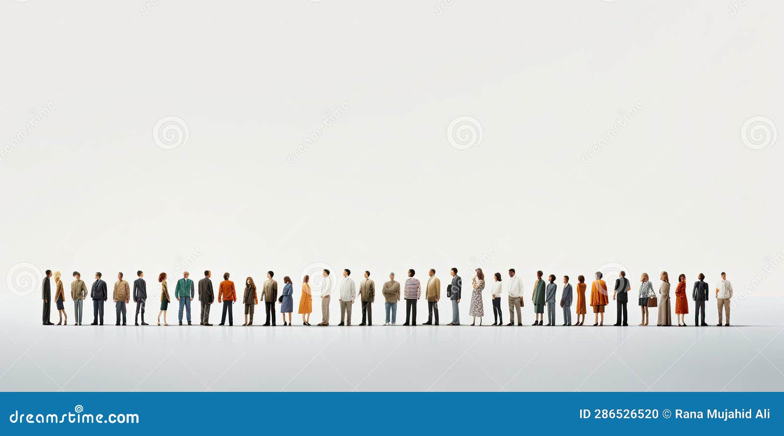 All People Together in Minimalistic Picture Generative AI Stock ...