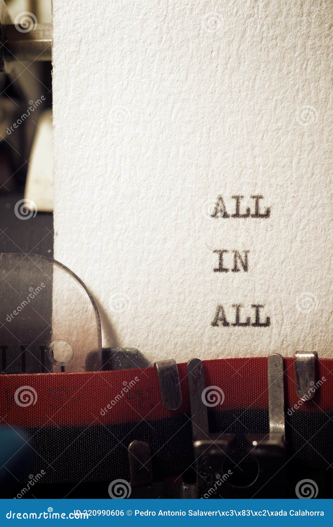 All in all stock photo. Image of sentence, teamwork - 220990606