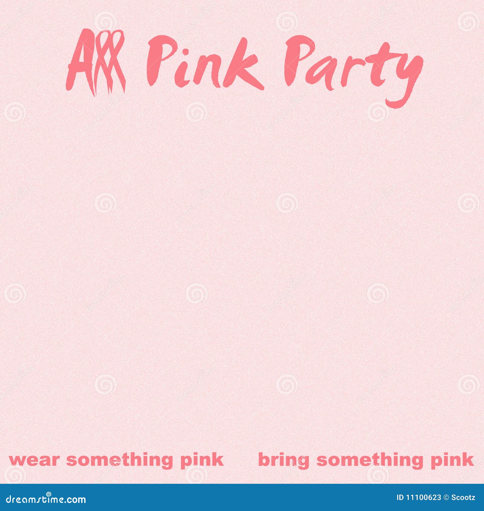 All Pink Ribbon Party Poster Stock Illustration - Illustration of sign ...