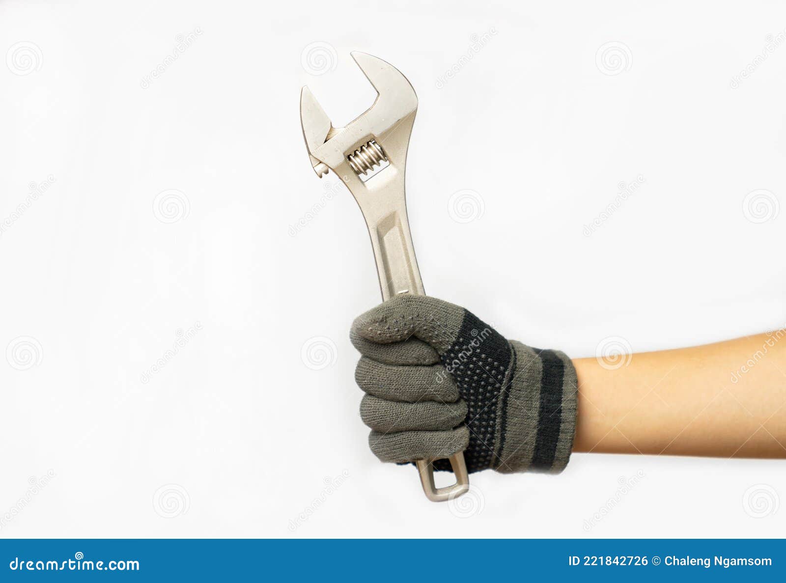 The All Powerful Adjustable Wrench Stock Photo - Image of gesturing ...