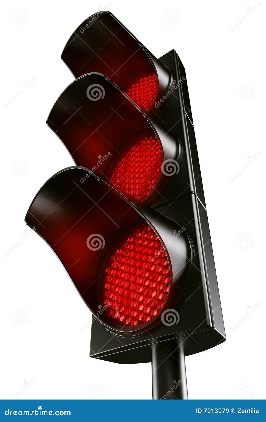 All red traffic light stock illustration. Illustration of signal - 7013079