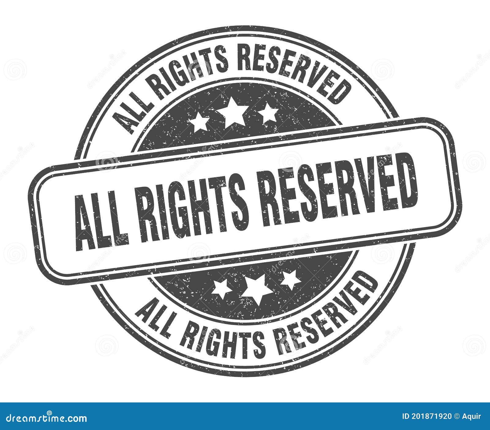 All Rights Reserved Stamp. All Rights Reserved Label. Round Grunge Sign ...