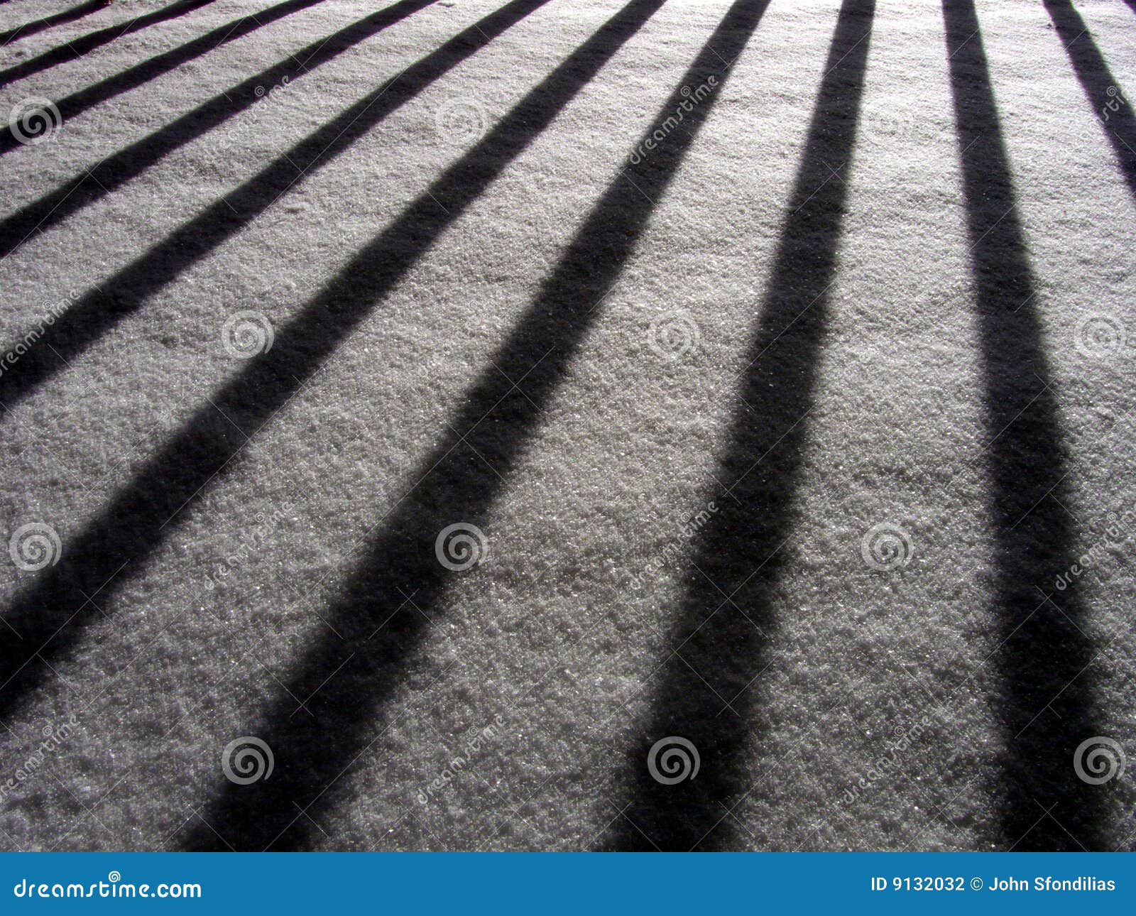 Parallel Shadows Of A Row Of Wooden Poles Stock Image | CartoonDealer ...