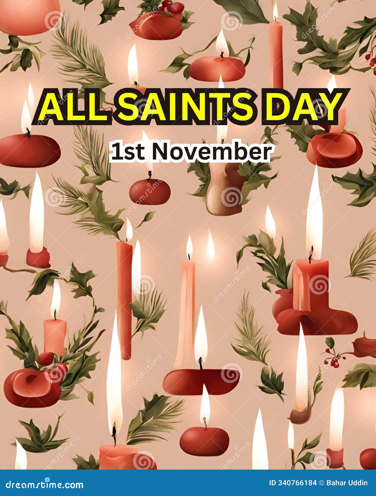 Spiritual All Saints Day Holiday Artwork Elegant All Saints Day ...