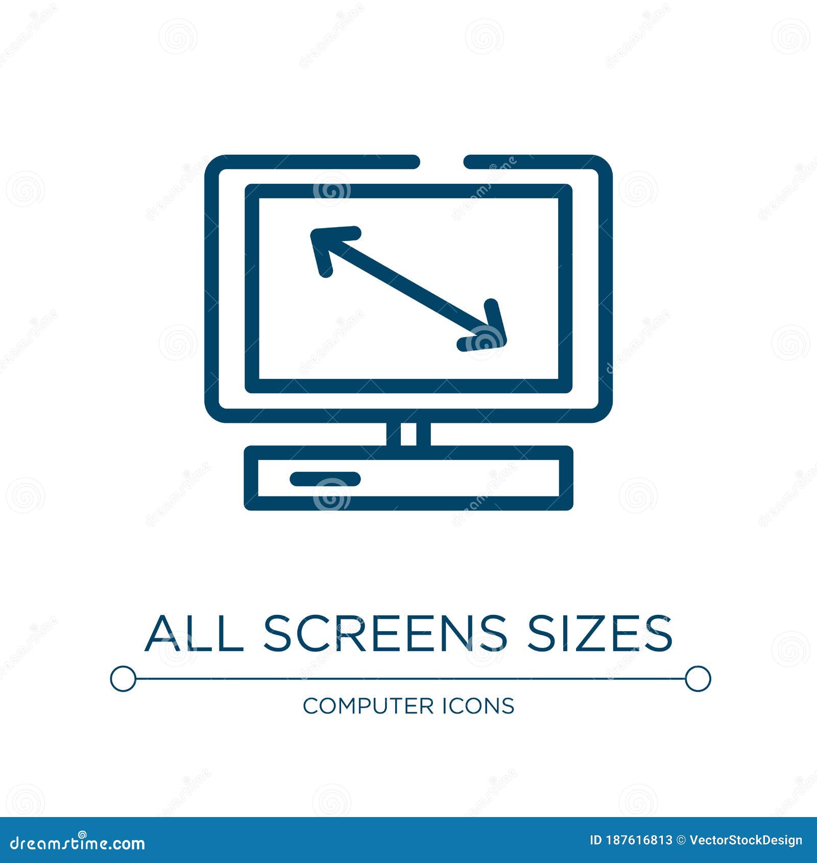 All Screens Sizes Symbol Icon. Linear Vector Illustration From Modern ...