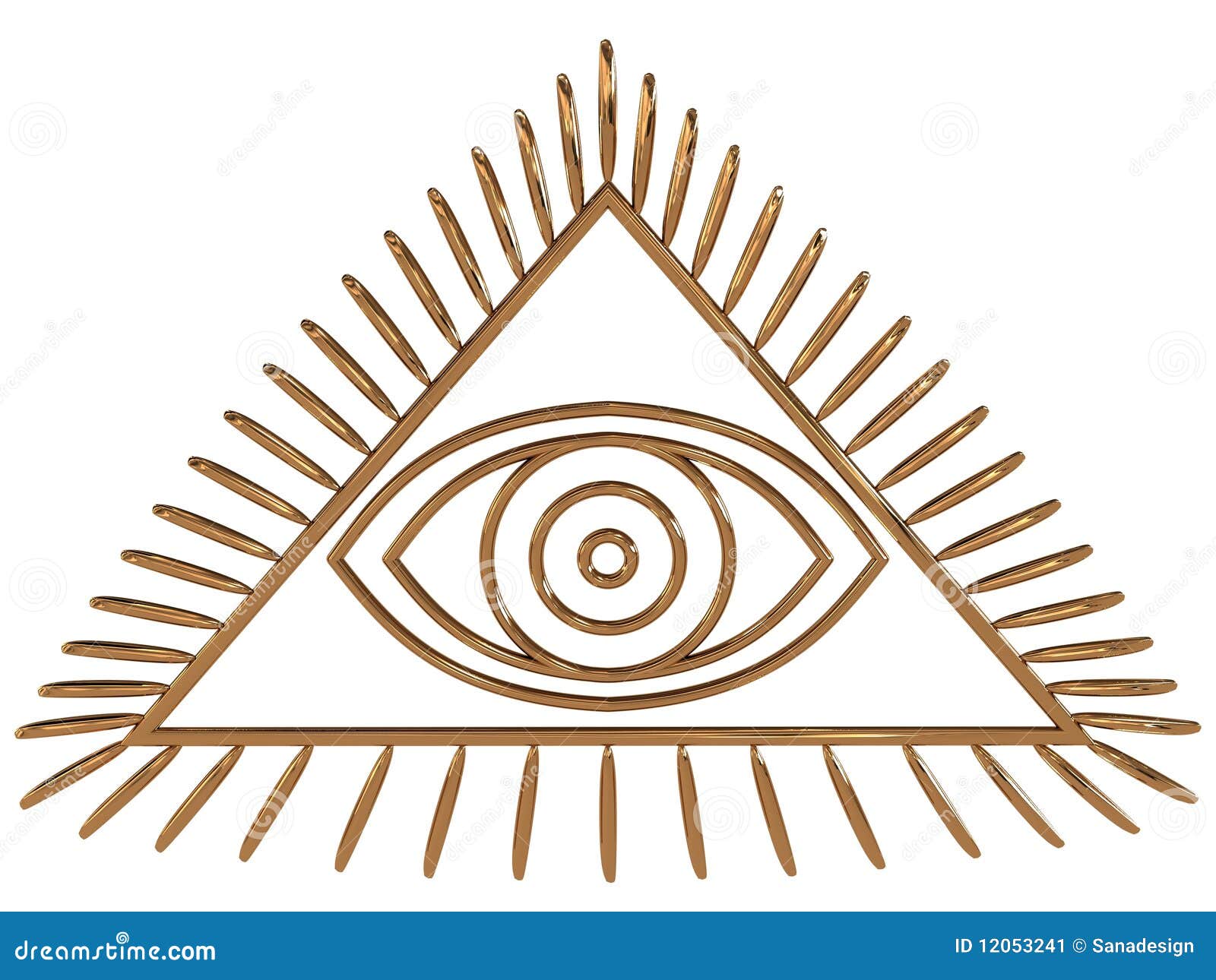 All Seeing Eye stock illustration. Illustration of magic - 12053241