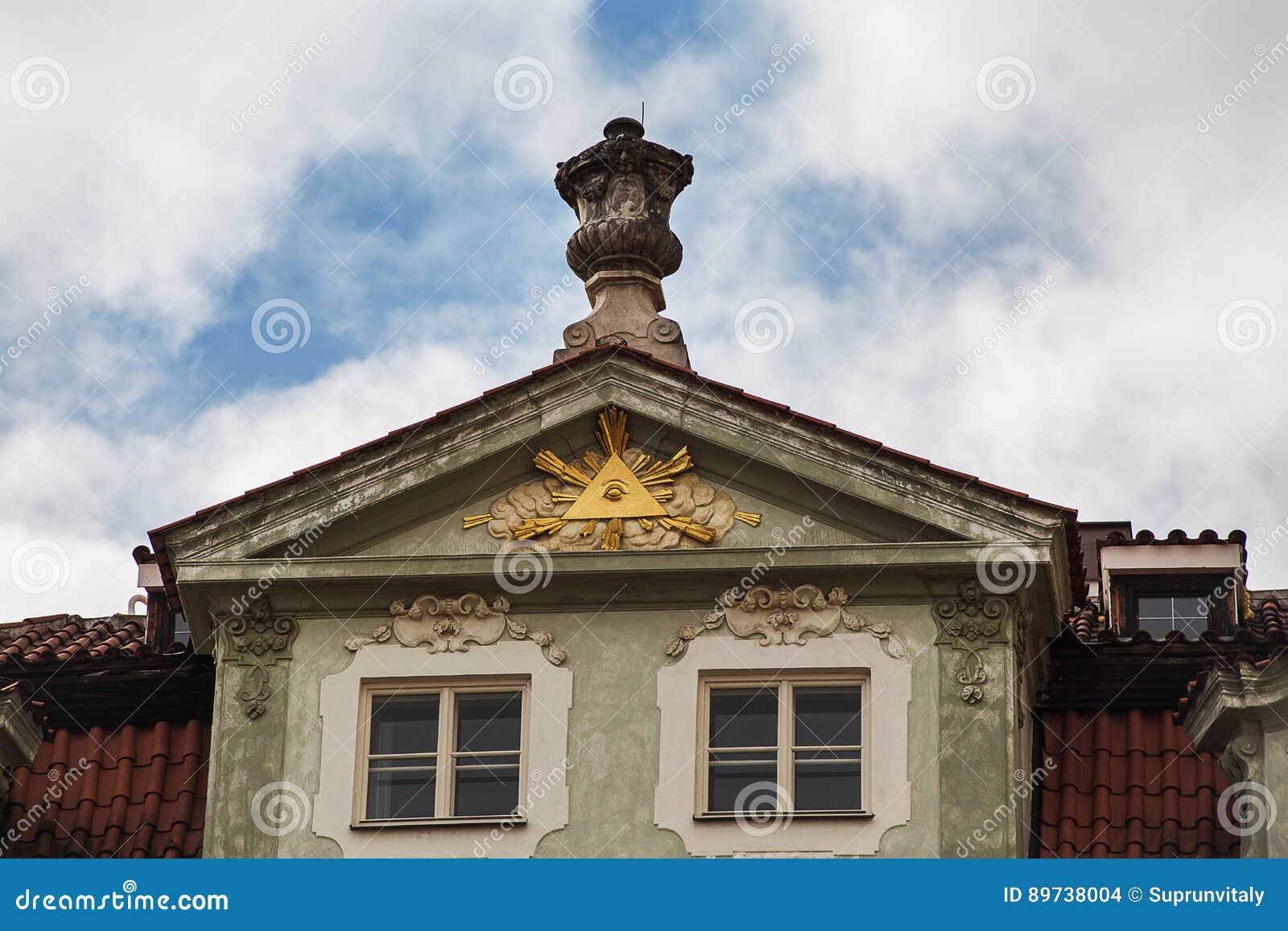 All Seeing Eye . stock photo. Image of center, buildings - 89738004