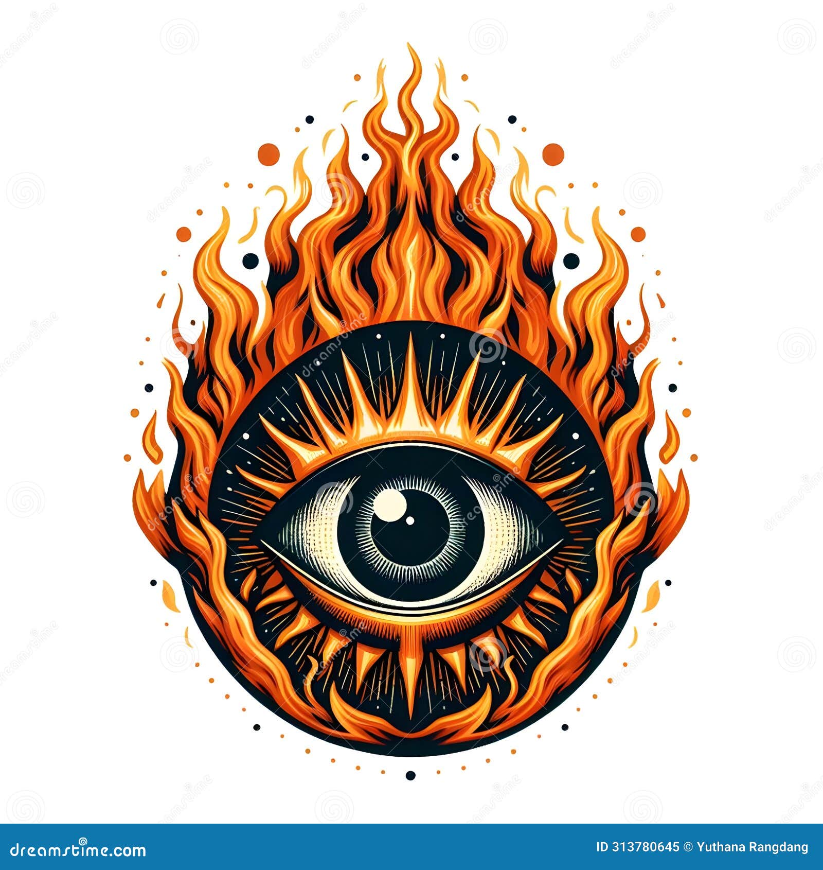 All-seeing Eye, 2D Vector Illustration. Stock Illustration ...