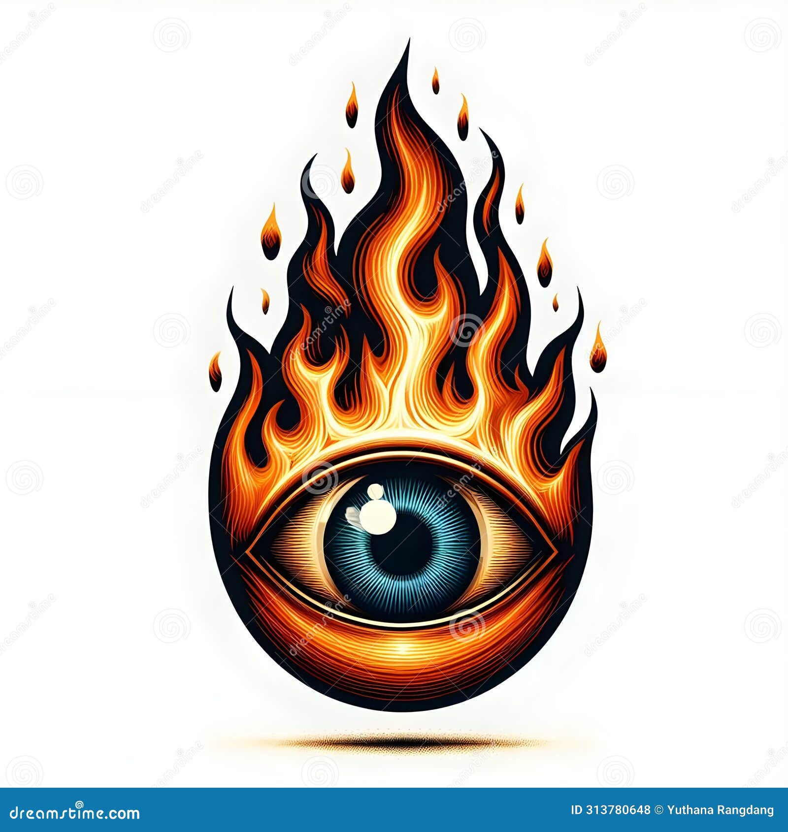 All-seeing Eye, 2D Vector Illustration. Stock Illustration ...