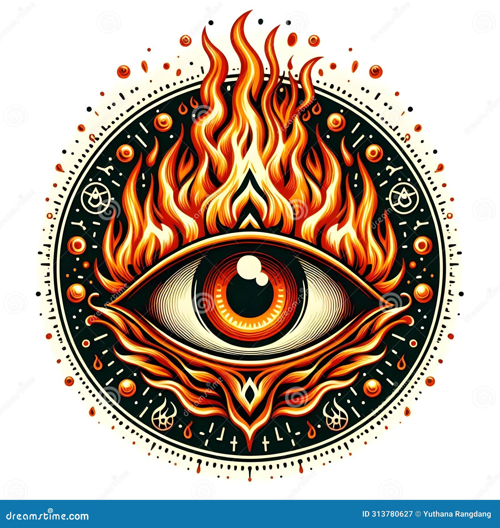 All-seeing Eye, 2D Vector Illustration. Stock Illustration ...