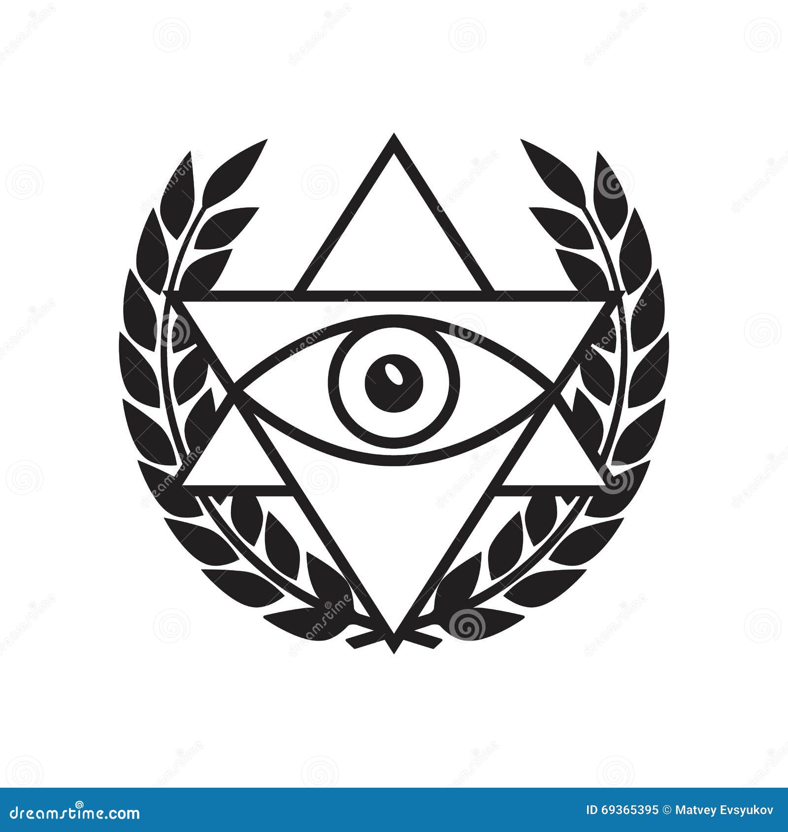 All Seeing Eye in Delta Triangle Stock Illustration - Illustration of ...