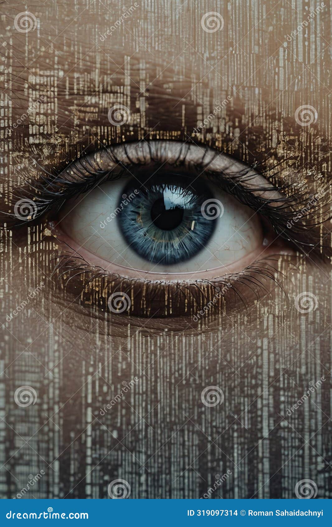 All-Seeing Eye with Digital Pixel Patterns Symbolizing it Services ...