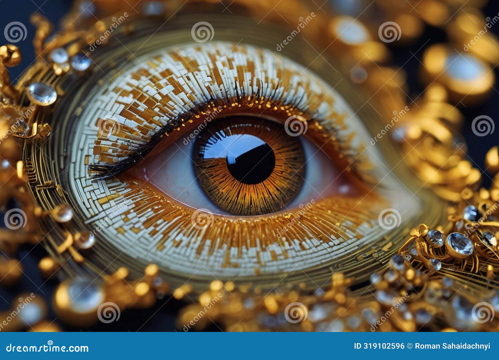 All-Seeing Eye with Digital Pixel Patterns Symbolizing it Services ...
