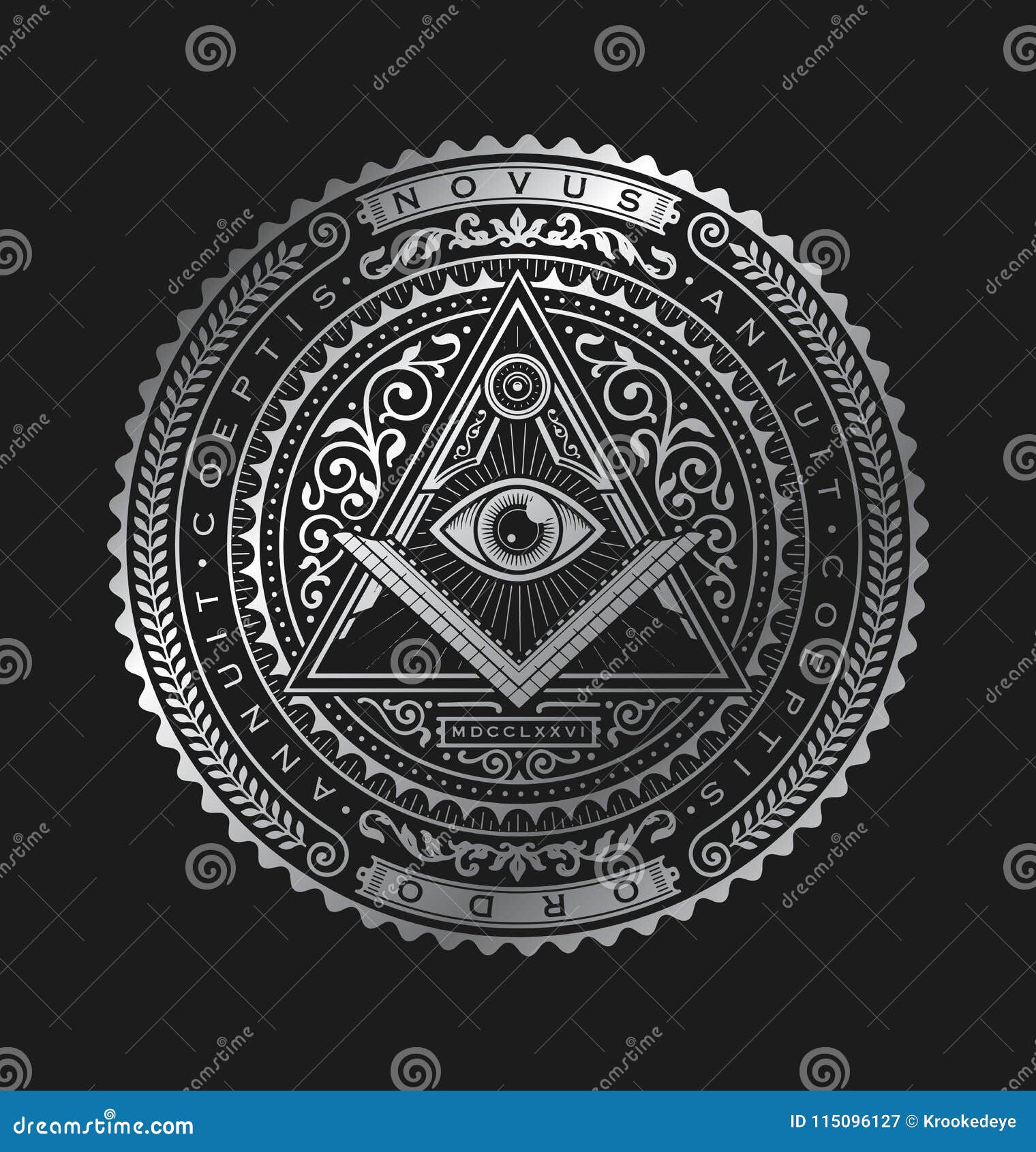 All Seeing Eye Pyramid Logo