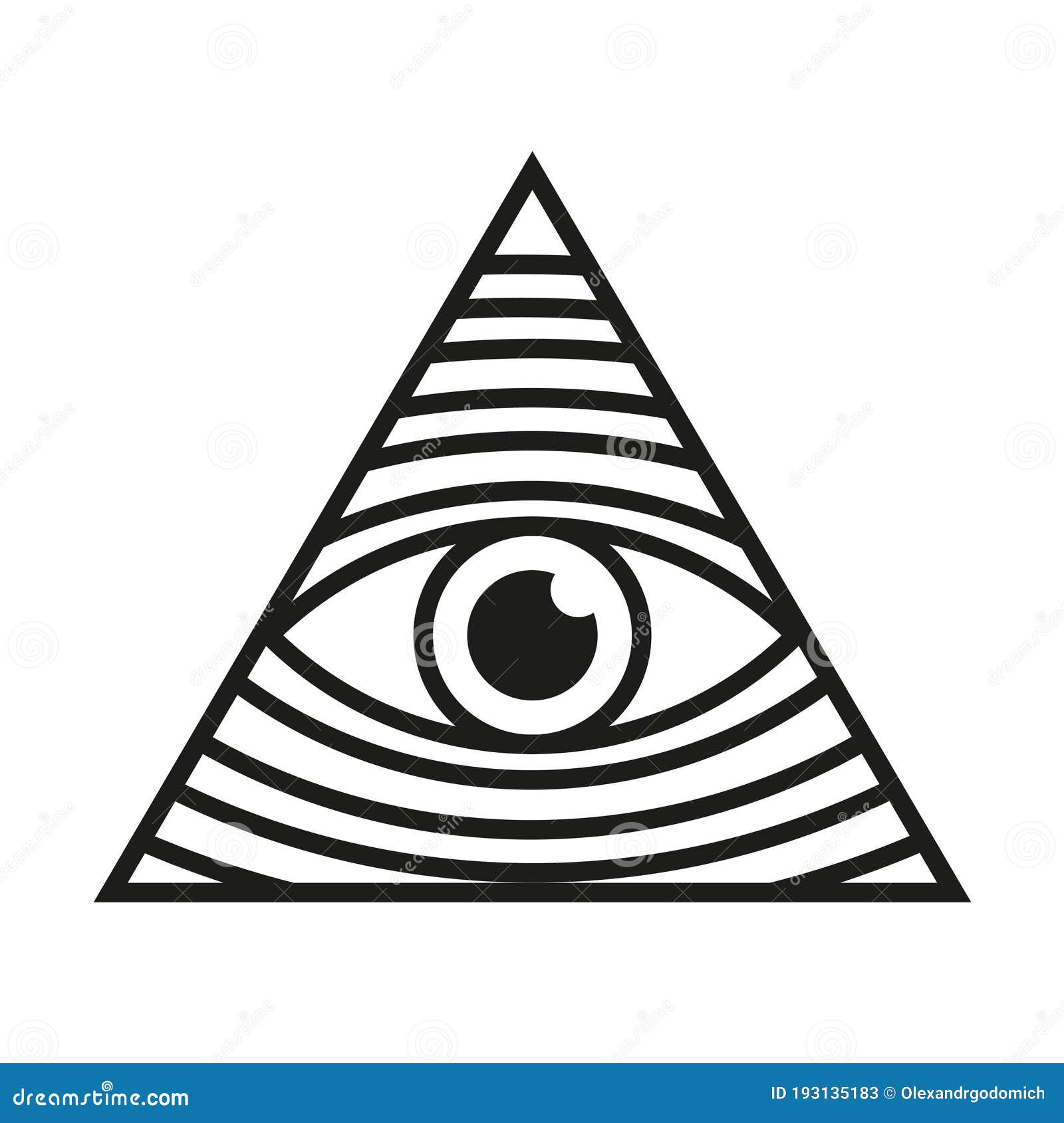 All-seeing Eye. Mason Sign On A White Background. Masonic Symbol ...