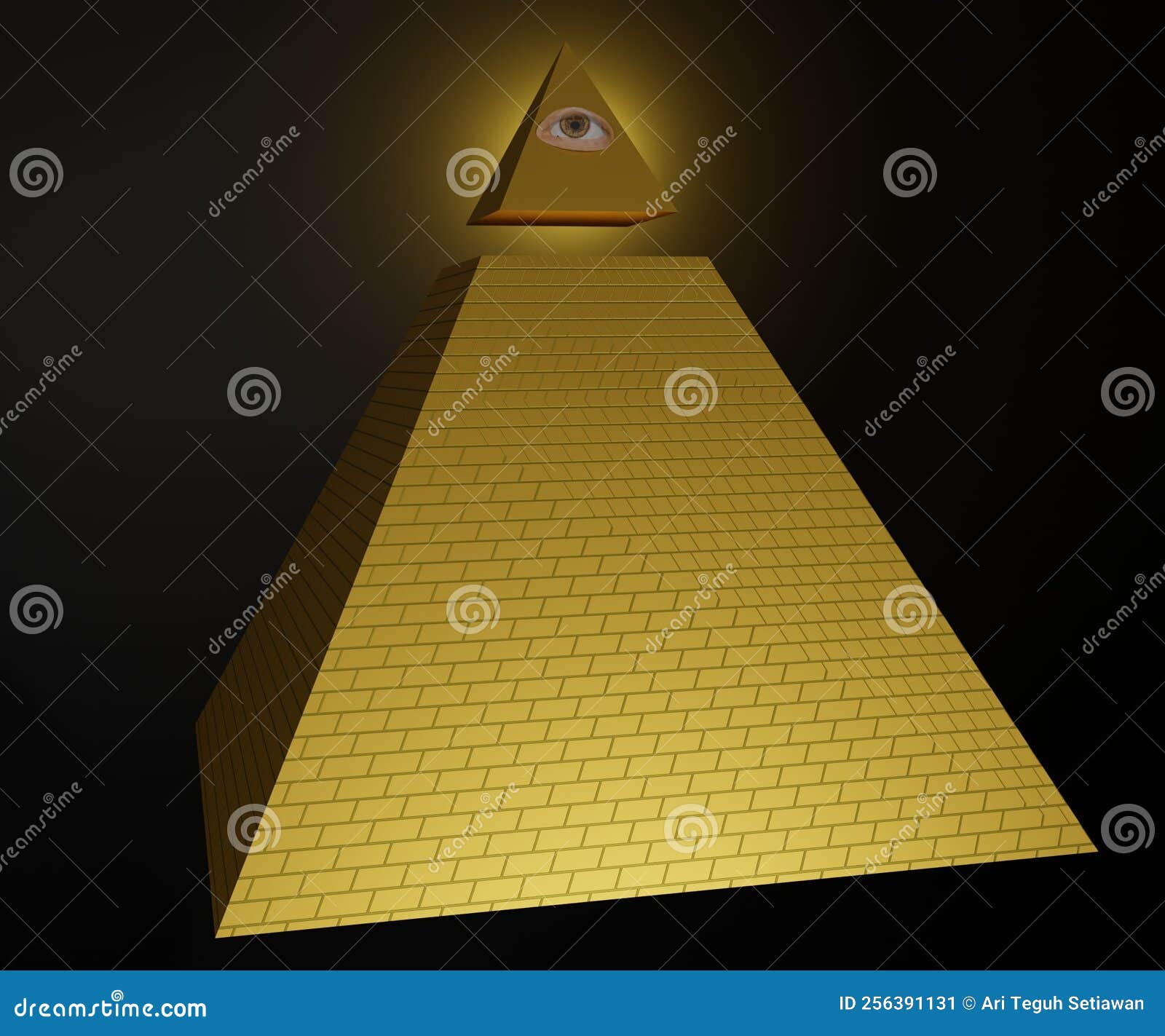 Gold Pyramid House At The Top Royalty-Free Stock Photo | CartoonDealer ...