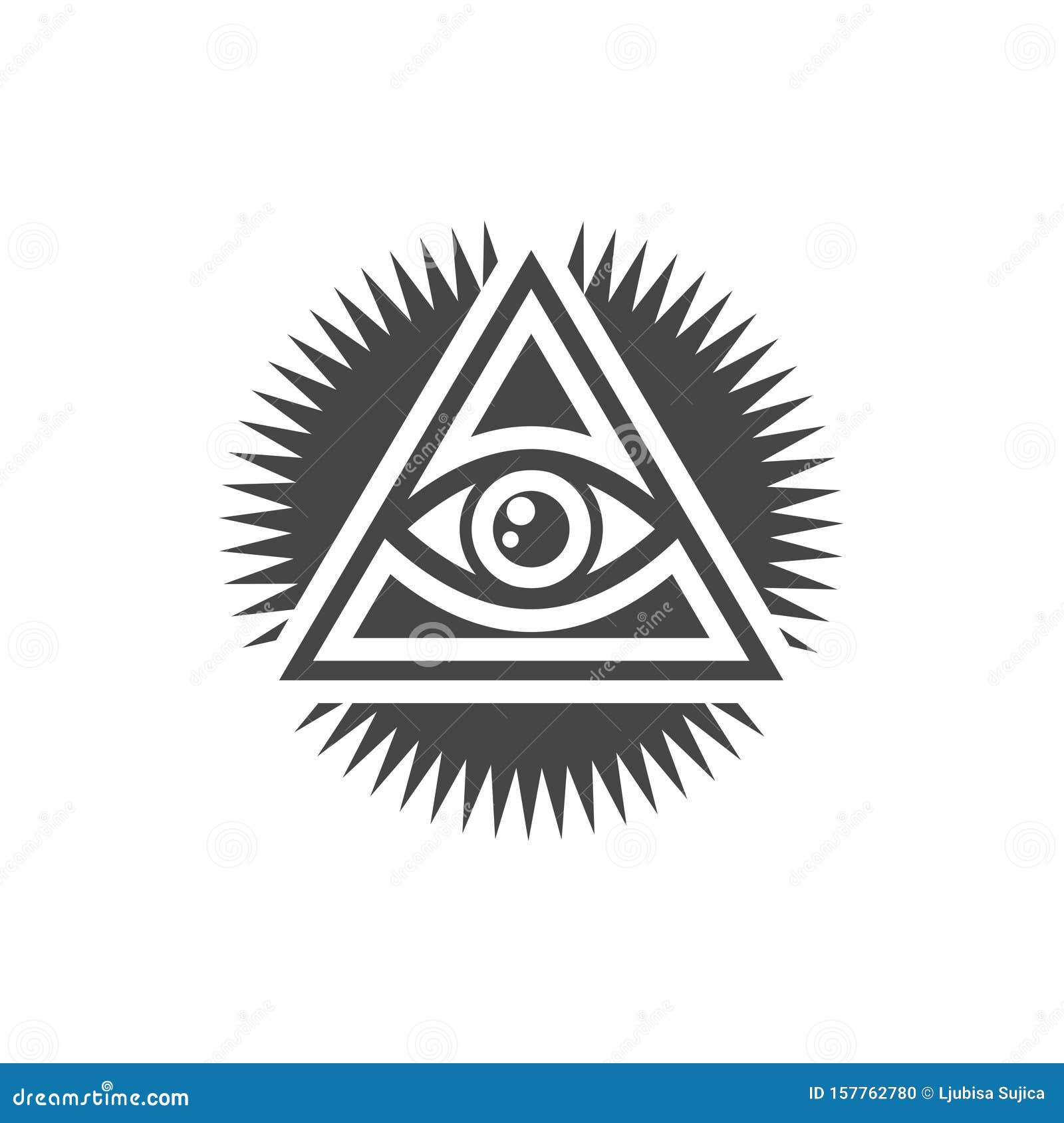 All Seeing Eye - Illustration Stock Vector - Illustration of buddhism ...