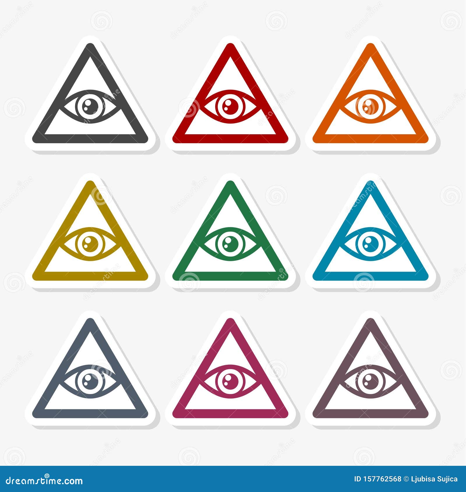 All Seeing Eye - Illustration Stock Vector - Illustration of logo ...