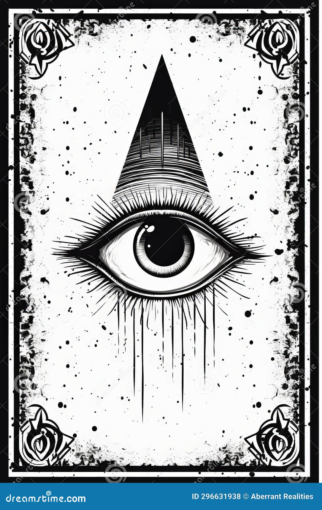 An All Seeing Eye in the Middle of a Triangle Stock Illustration ...