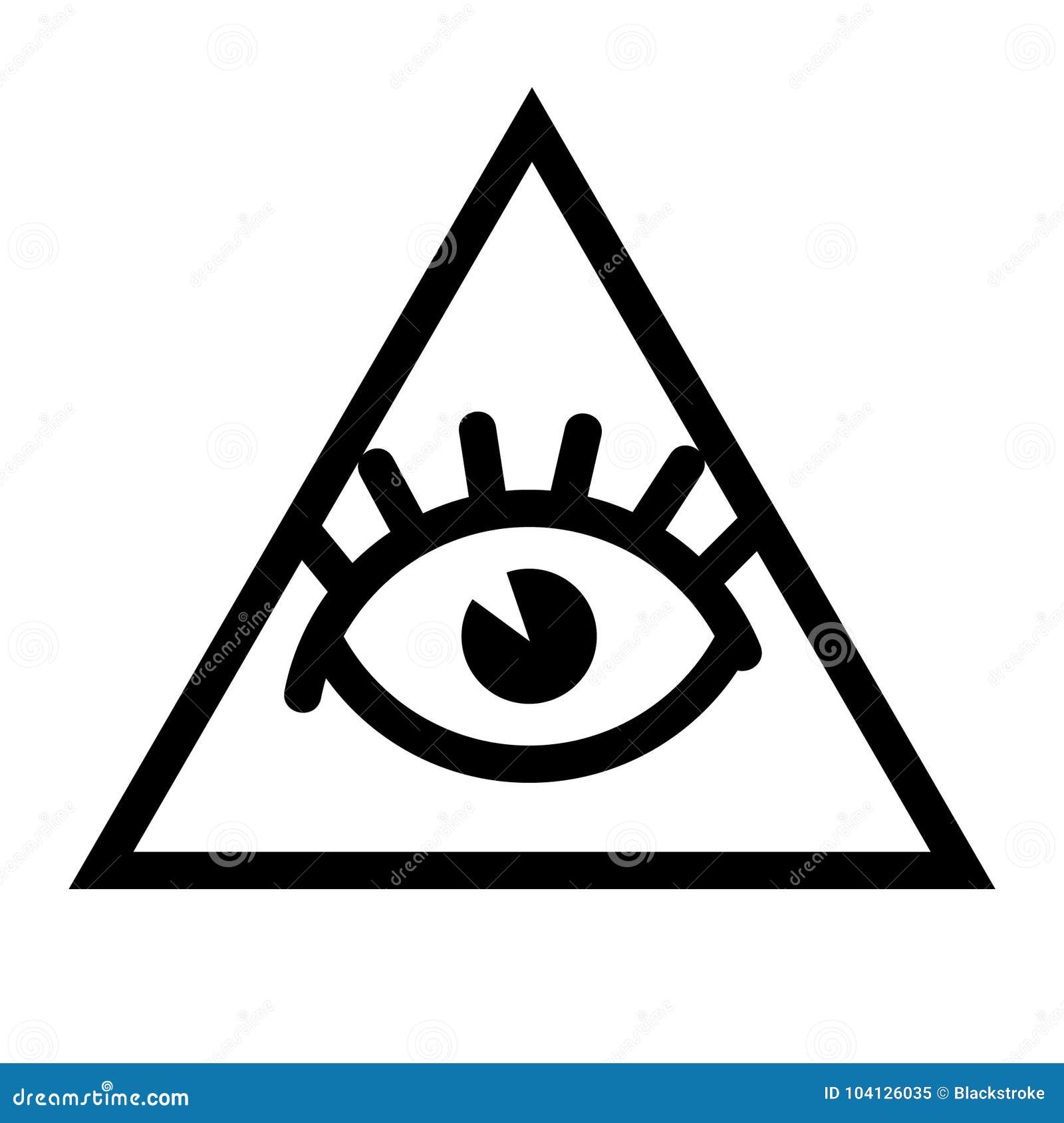All seeing eye vector stock vector. Illustration of decorative - 104126035
