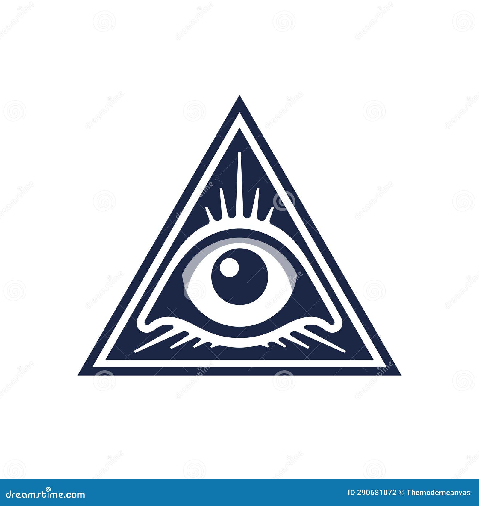 Eye Of Horus In Triangle, Ancient Egyptian Symbol Vector Illustration ...