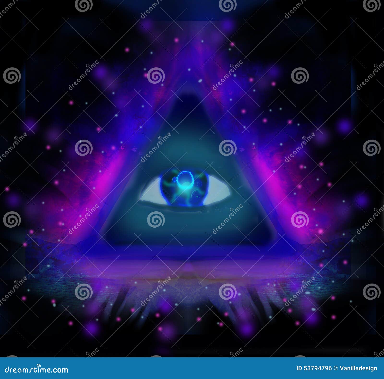 All seeing eye stock illustration. Illustration of masonic - 53794796