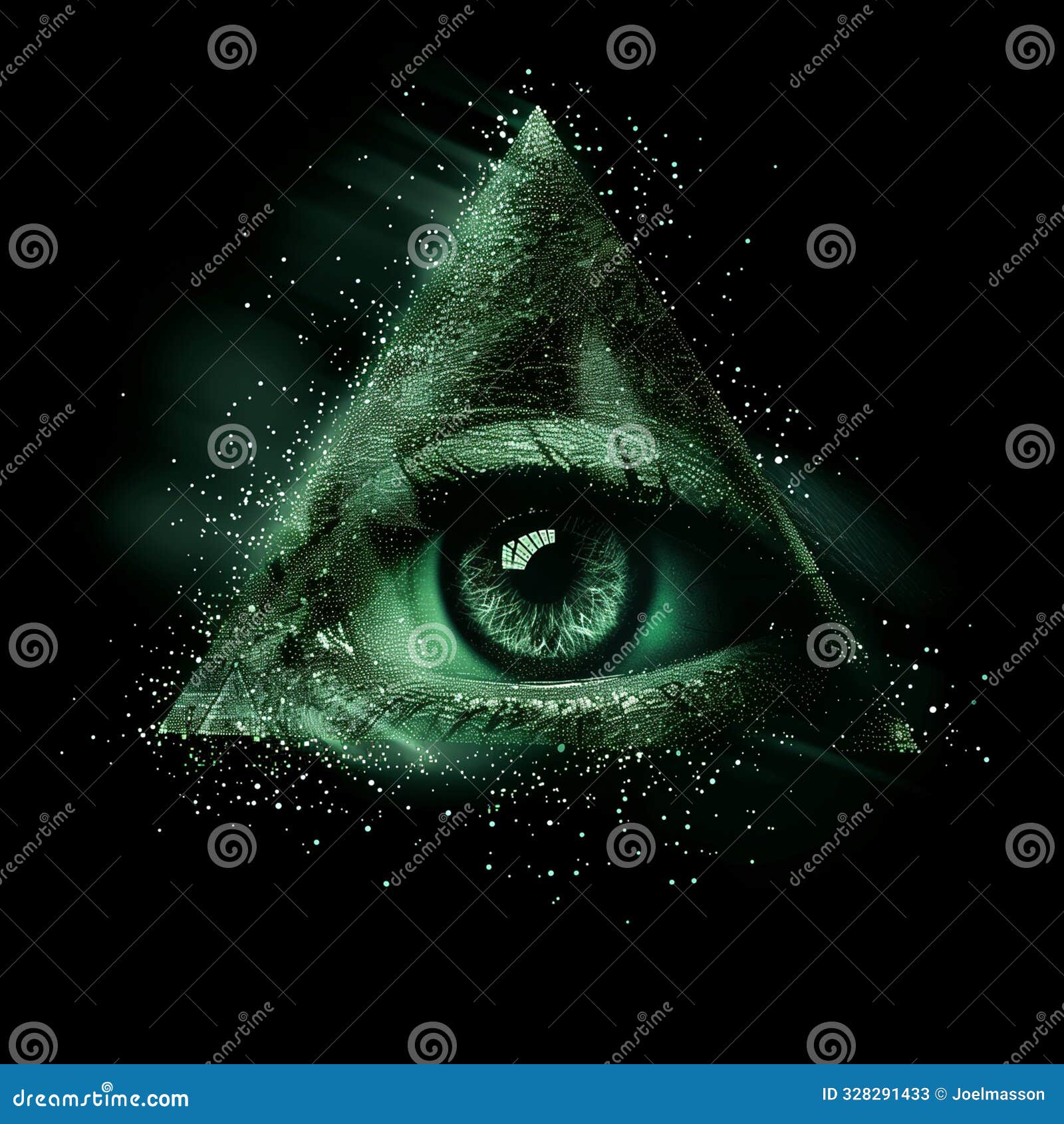 Cyber Horus With Sacred Geometry Cartoon Vector | CartoonDealer.com ...