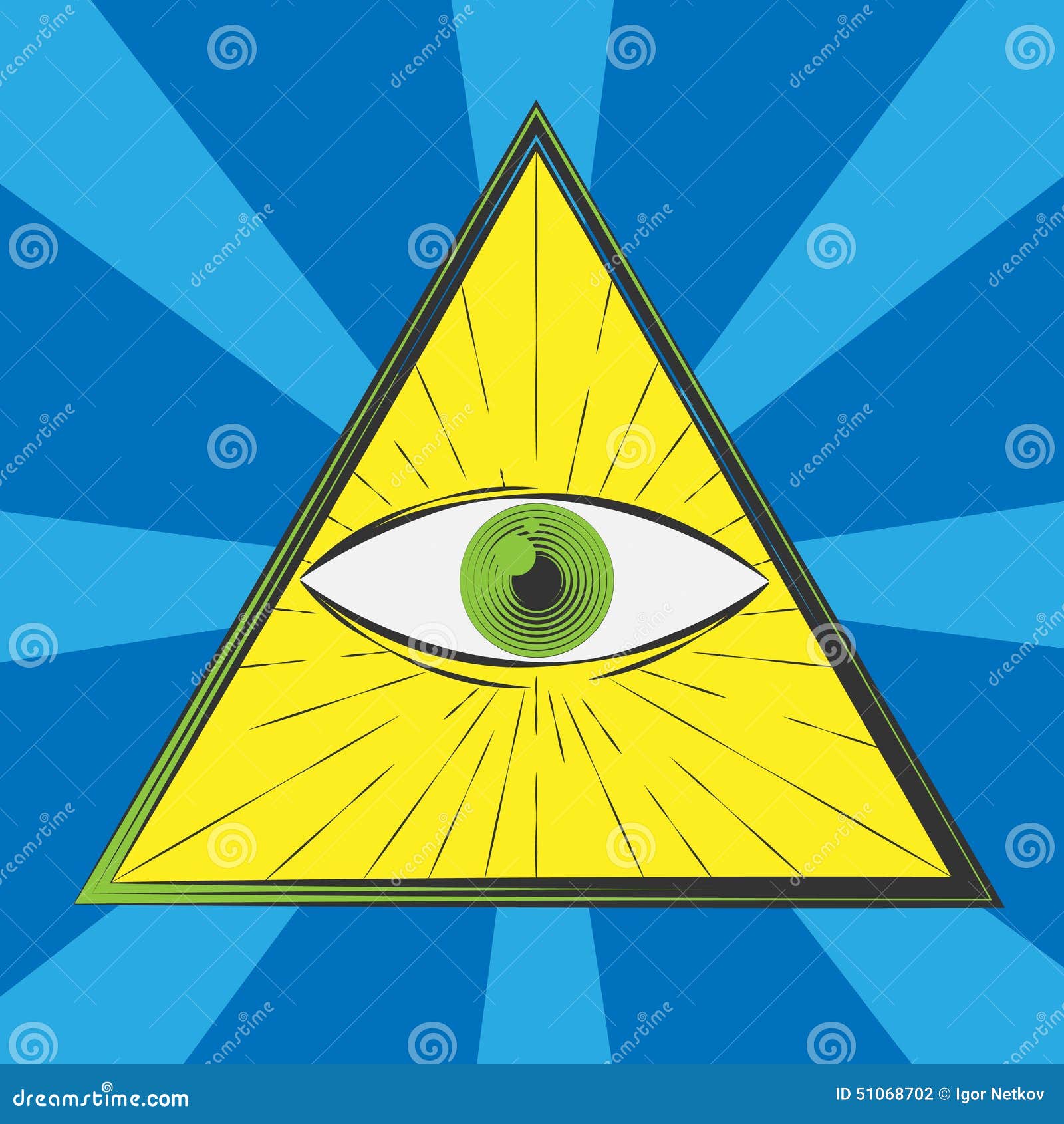 All seeing eye stock illustration. Illustration of mystical - 51068702