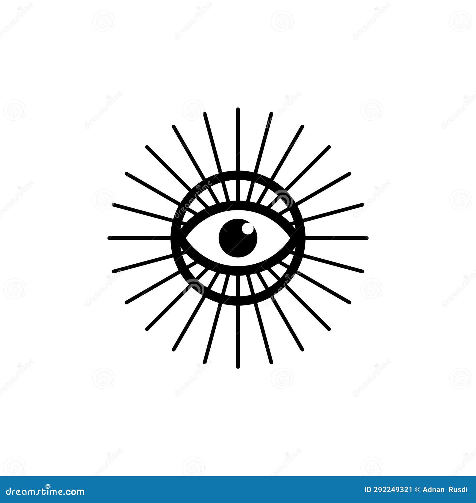 All Seeing Eye Symbol Vector Illustration Stock Vector - Illustration ...