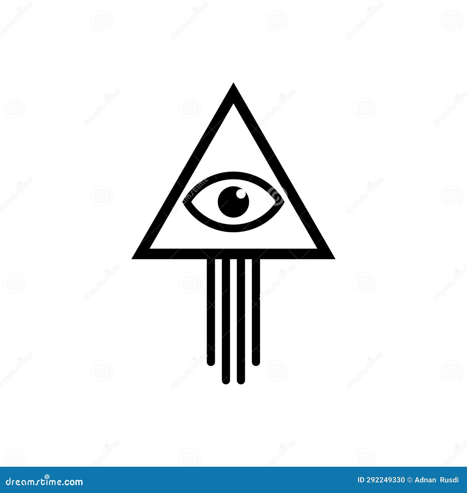 All Seeing Eye Symbol Vector Illustration Stock Vector - Illustration ...