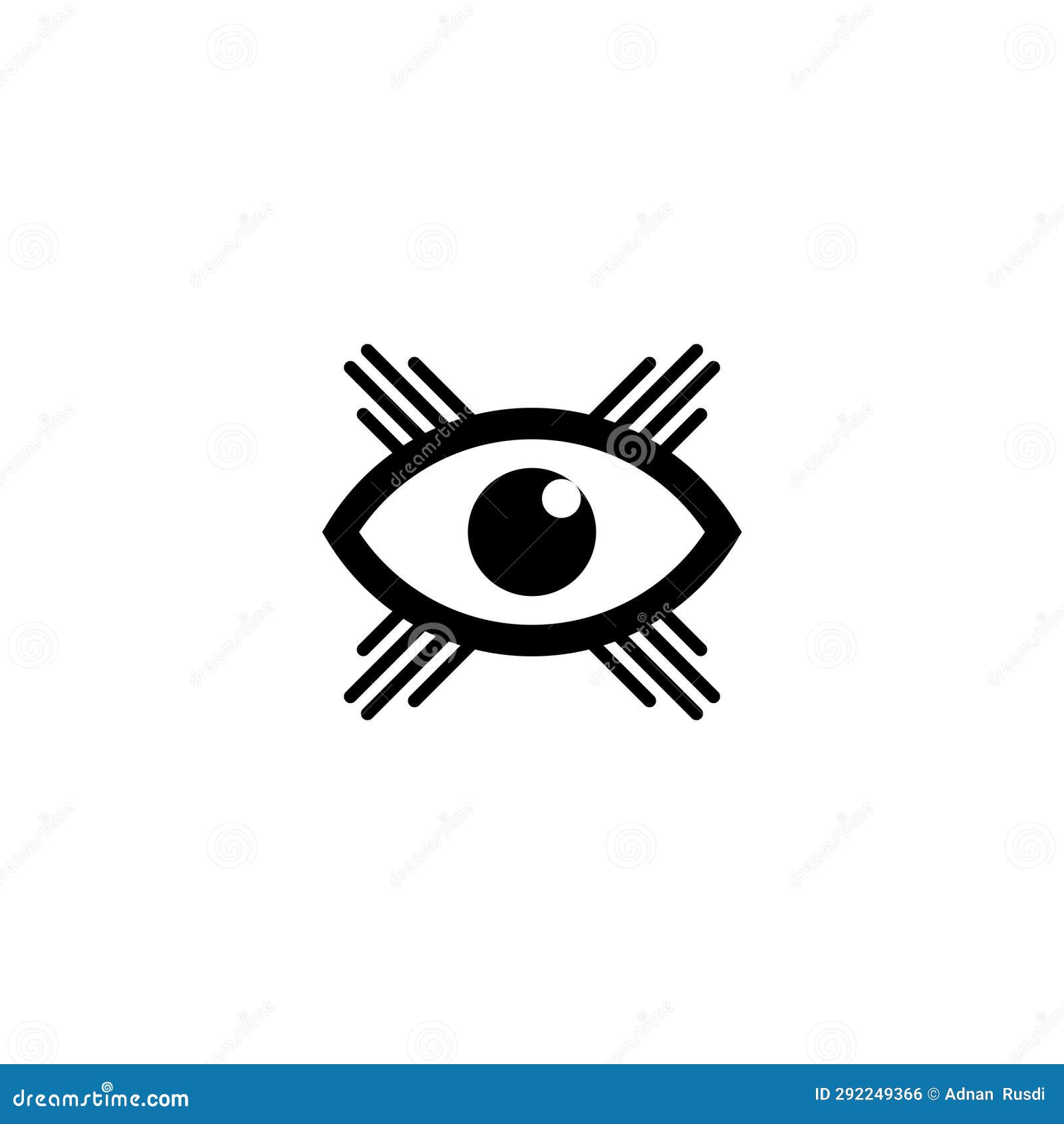 All Seeing Eye Symbol Vector Illustration Stock Vector - Illustration ...