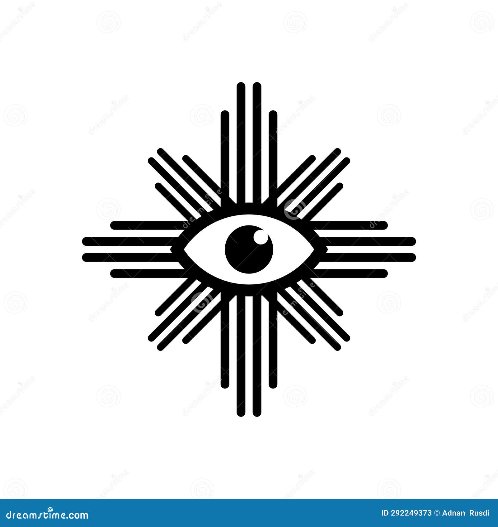 All Seeing Eye Symbol Vector Illustration Stock Vector - Illustration ...