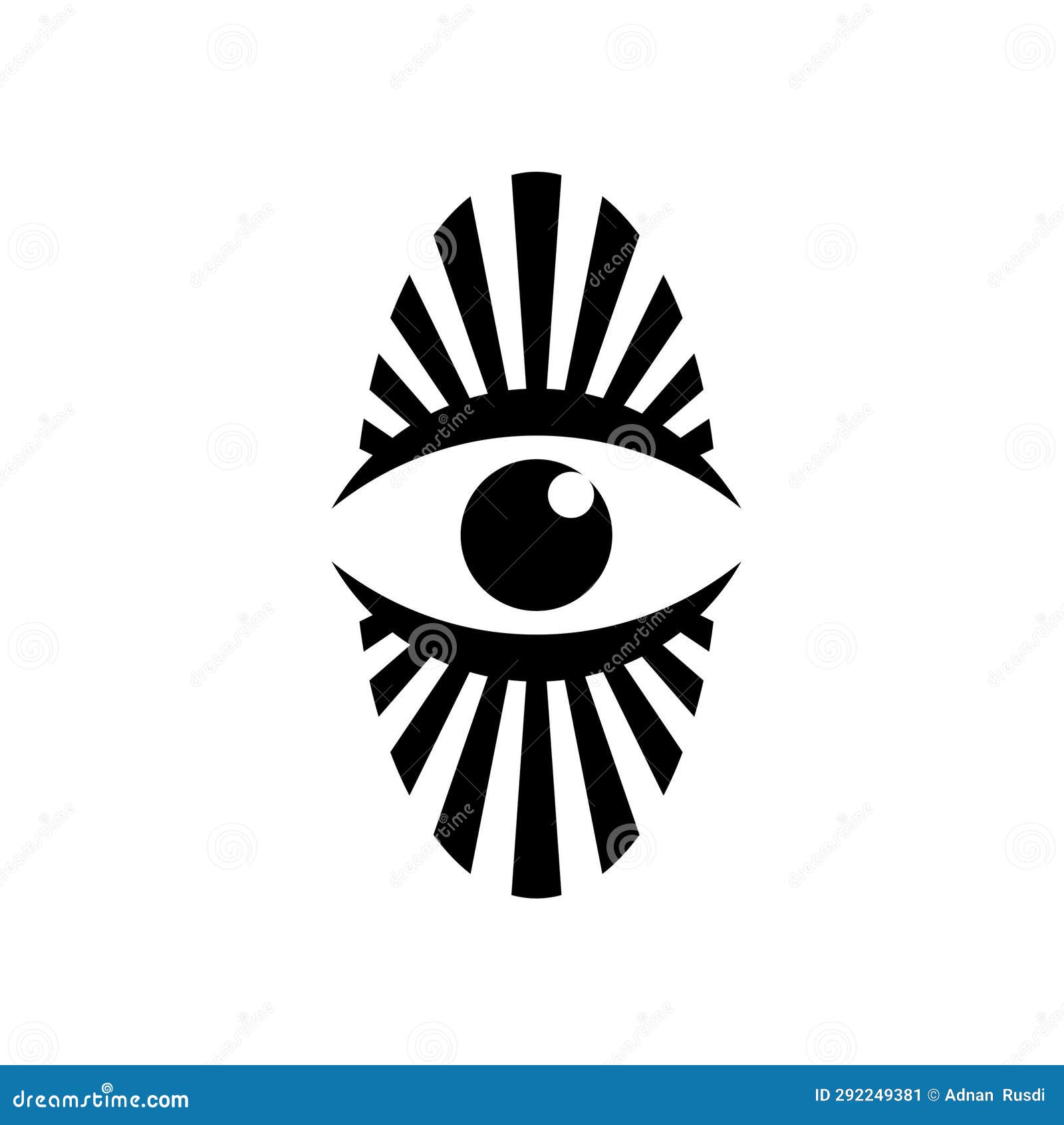 All Seeing Eye Symbol Vector Illustration Stock Vector - Illustration ...