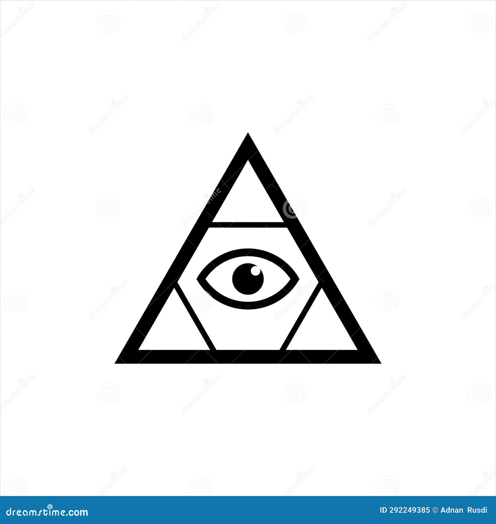 All Seeing Eye Symbol Vector Illustration Stock Vector - Illustration ...