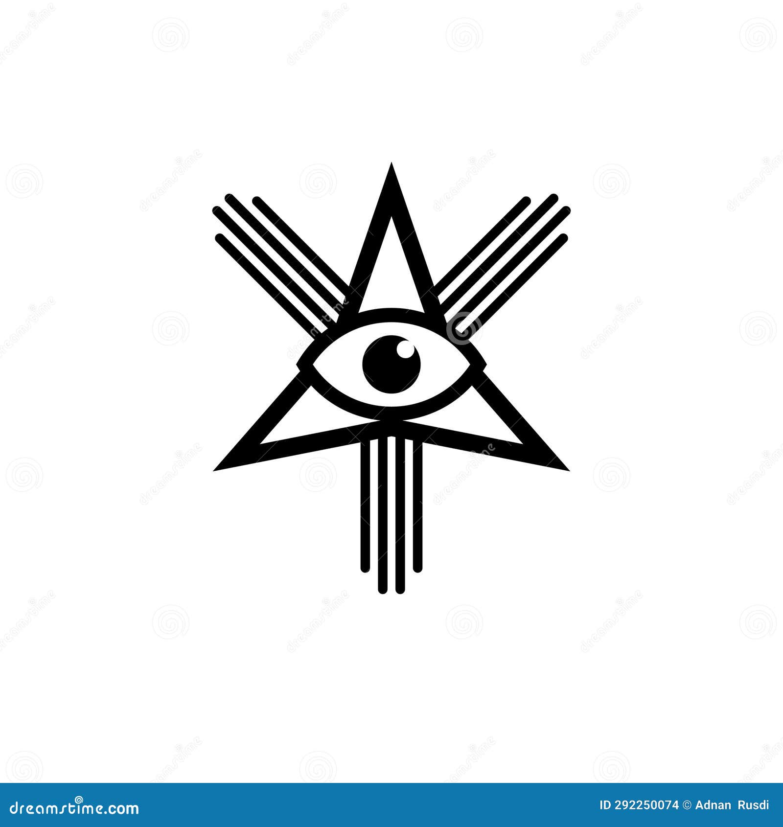 All Seeing Eye Symbol Vector Illustration Stock Illustration ...