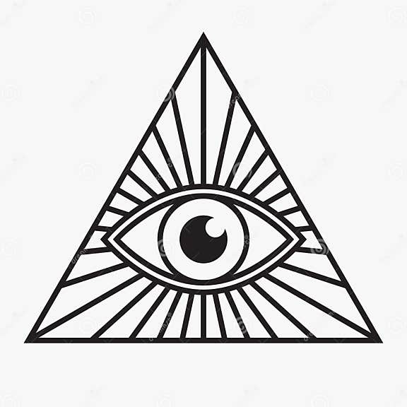 All seeing eye symbol stock vector. Illustration of relief - 56267346
