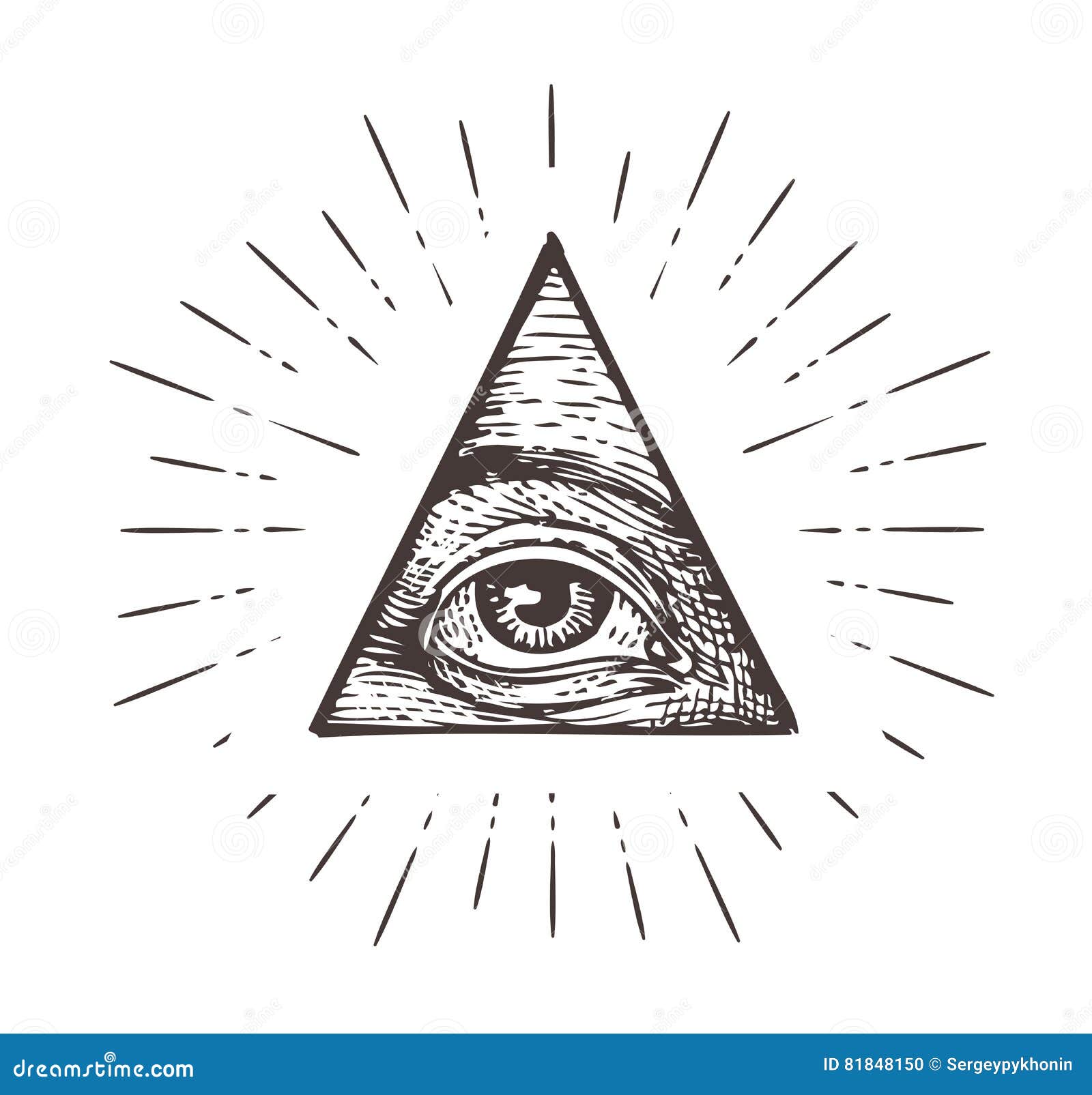 All Seeing Eye Symbol. Vector Illustration Stock Vector - Illustration ...