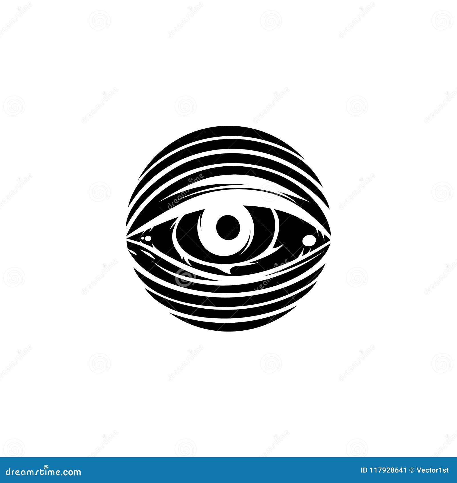 All Seeing Eye Theme Logo Template Stock Vector - Illustration of ...