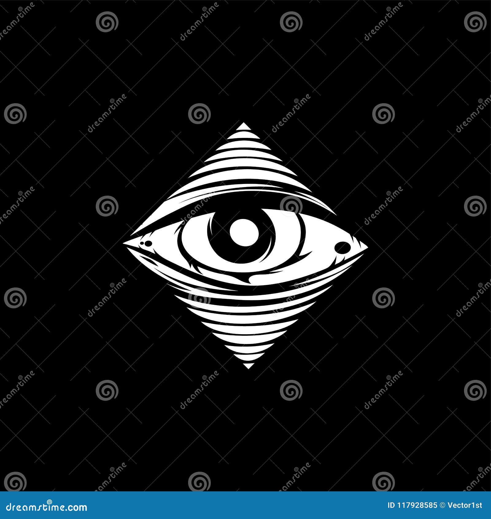 All Seeing Eye Theme Logo Template Stock Vector - Illustration of ...
