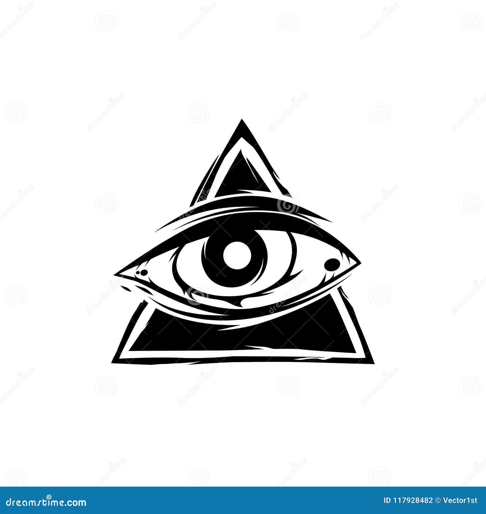 All Seeing Eye Theme Logo Template Stock Vector - Illustration of ...