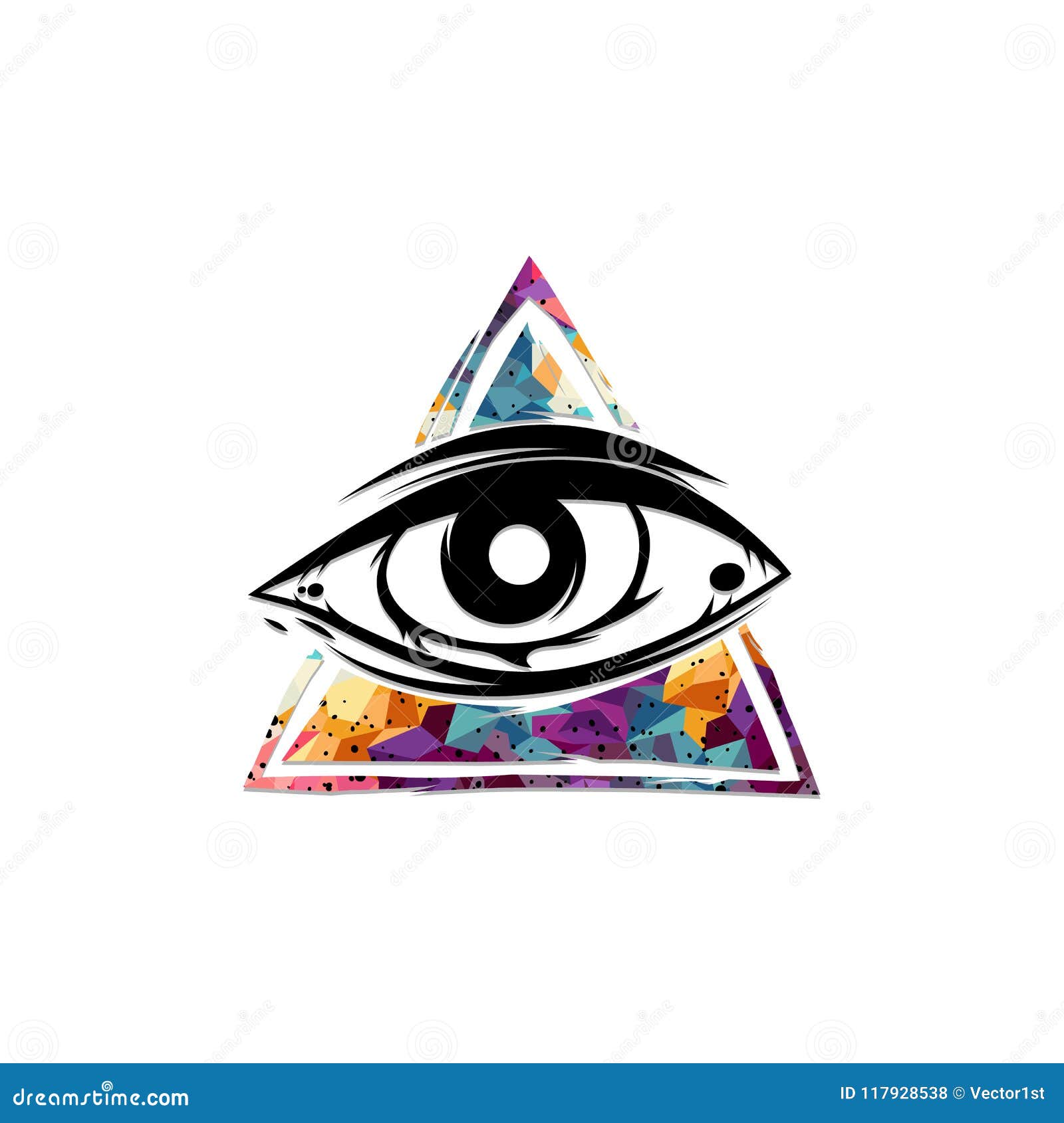 All Seeing Eye Theme Logo Template Stock Vector - Illustration of horus ...