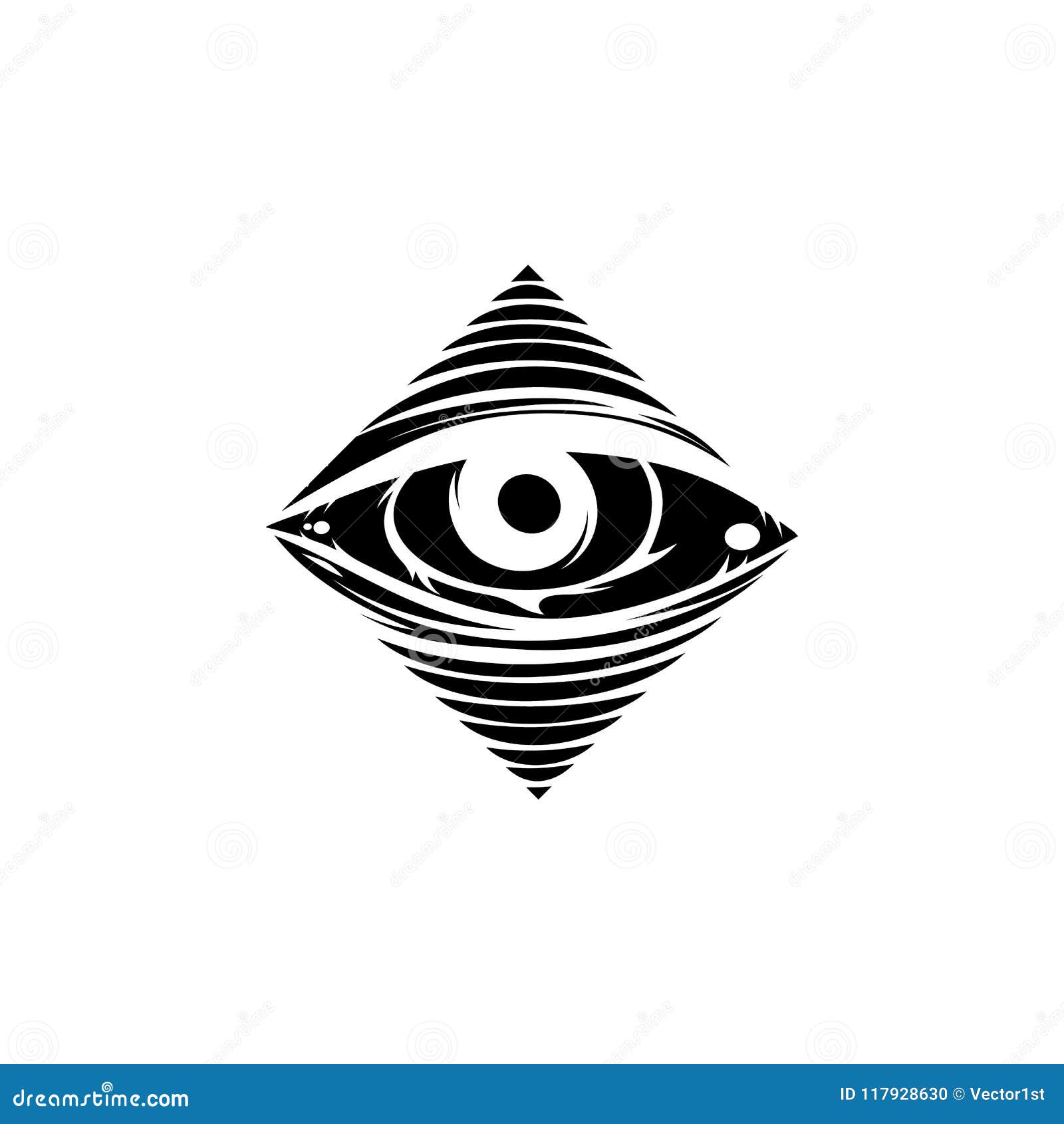 All Seeing Eye Theme Logo Template Stock Vector - Illustration of ...