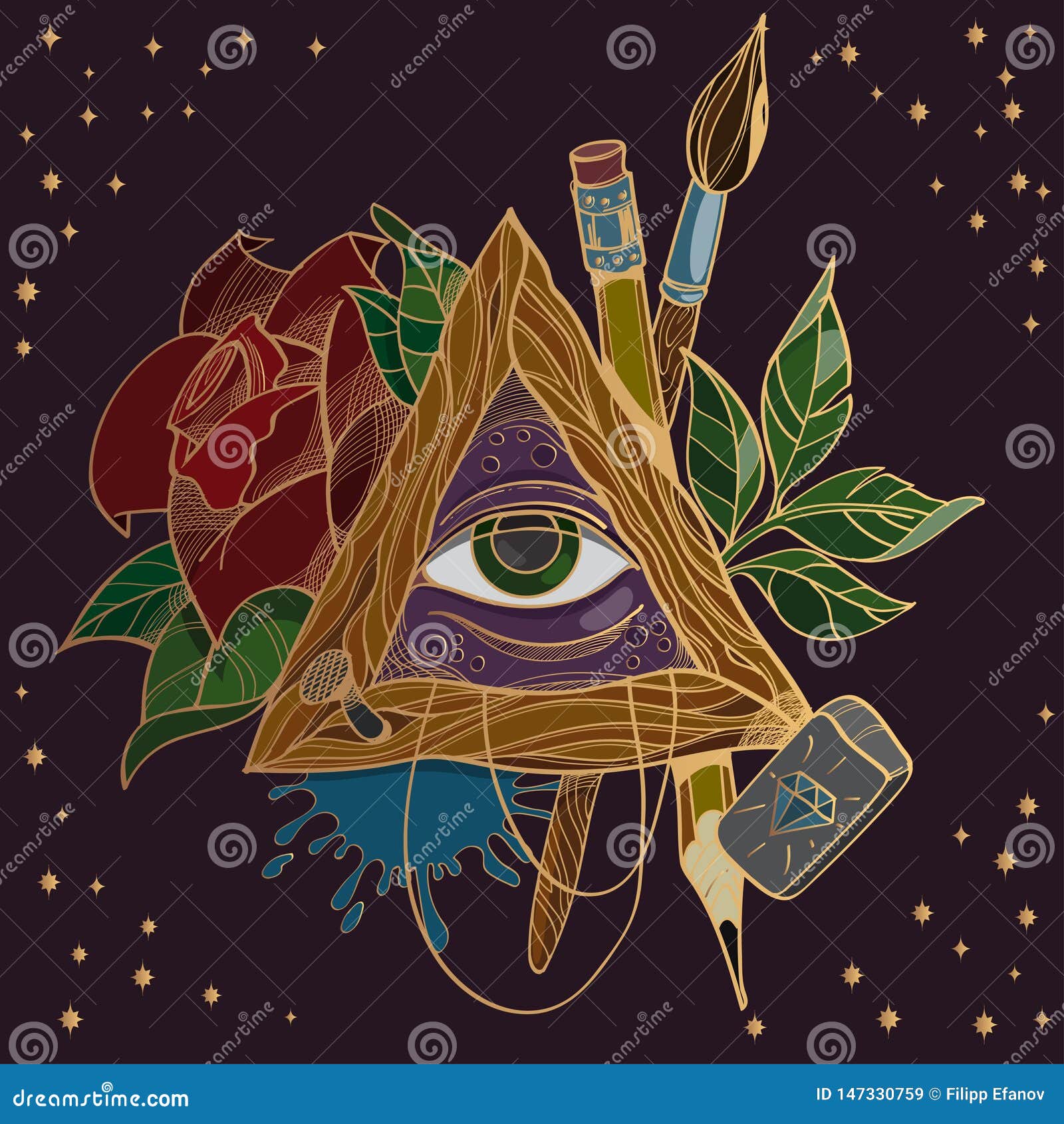 All-seeing Eye Vector Symbol Stock Illustration - Illustration of ...