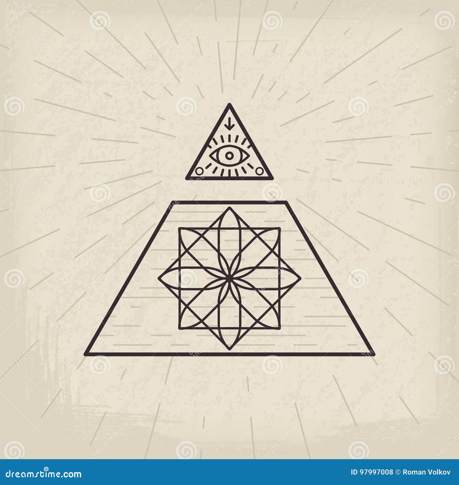 Magic Circular Geometry White Symbol Set. Magic Symbols, Eyes, Signs ...