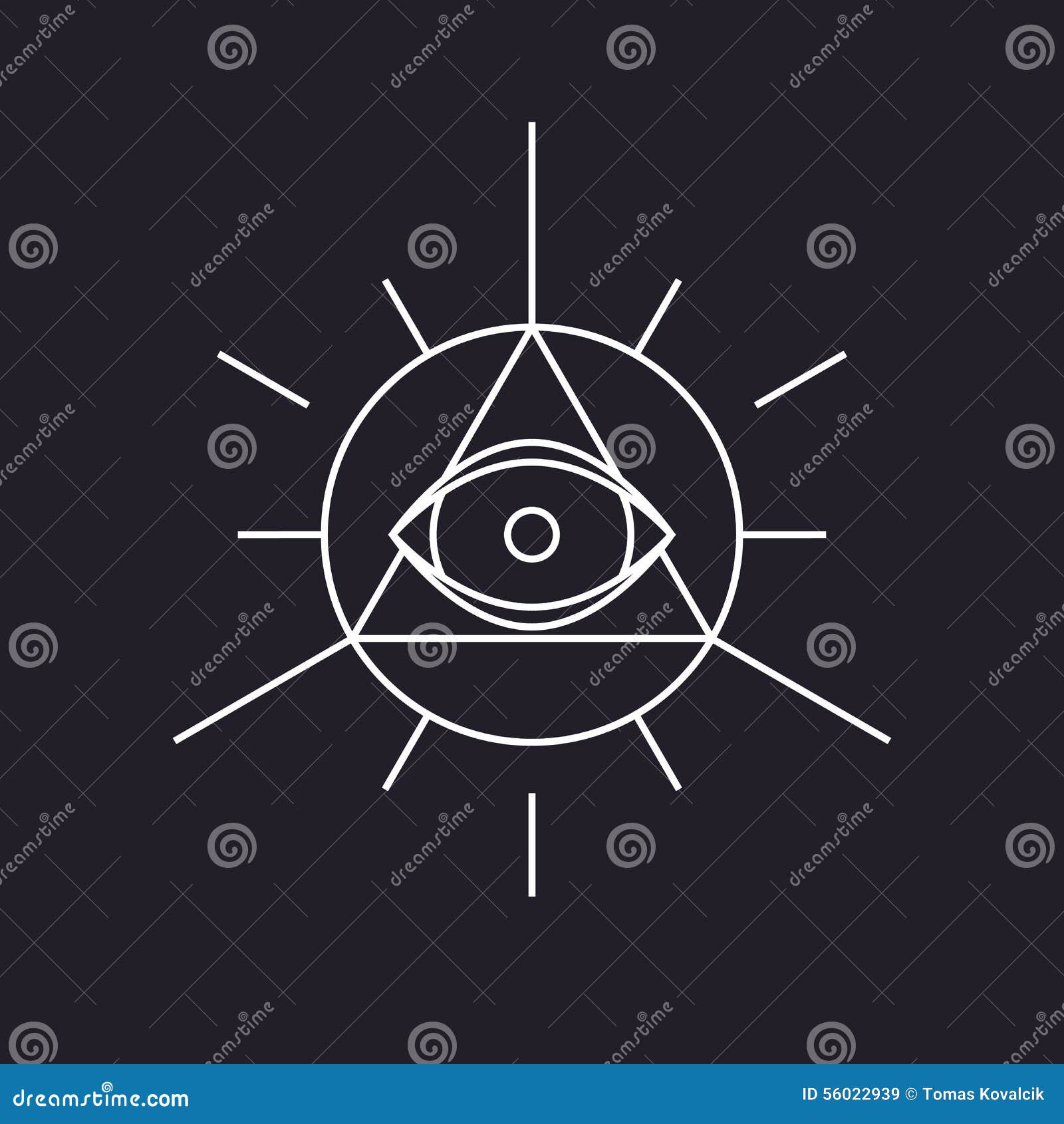 All Seeing Eye Symbol. Vision Of Providence. Tattoo Eyes Vector ...