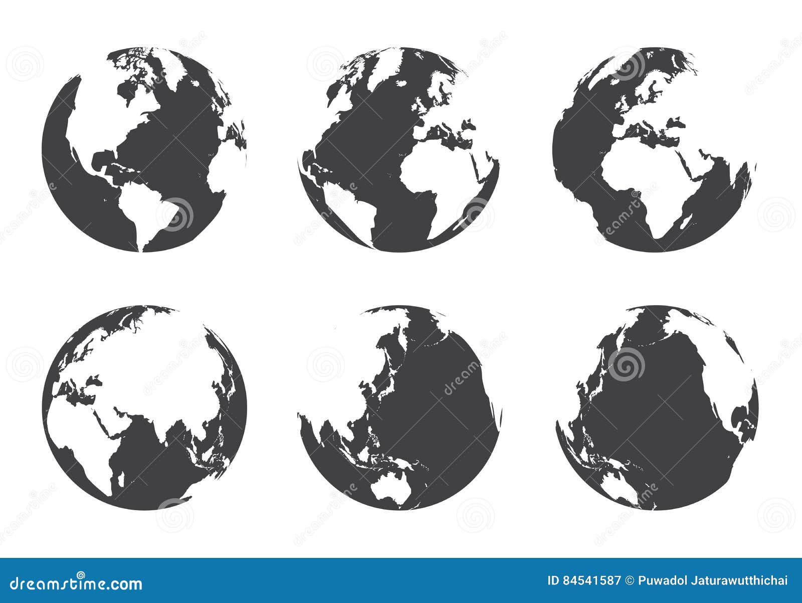 All Side Around the World . Flat Design Stock Vector - Illustration of ...
