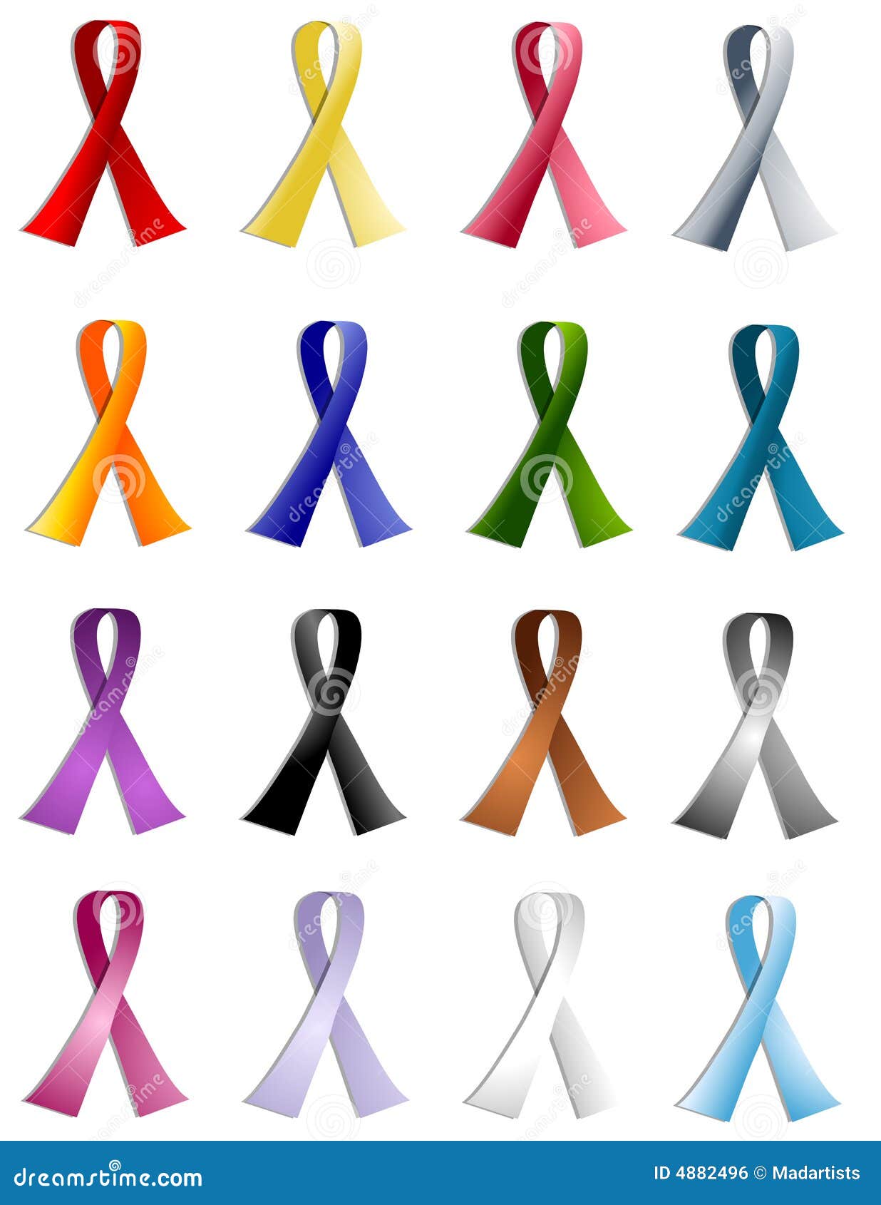 Awareness Ribbons Chart Color & Meaning Of Awareness Ribbon Causes ...